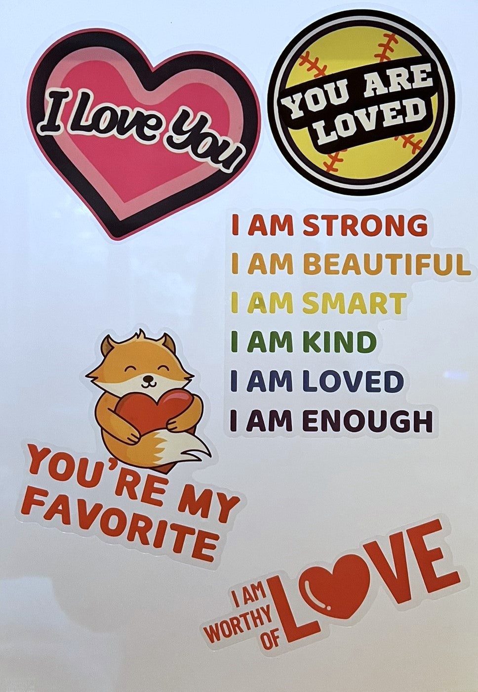 Reusable Mirror & Window Clings Affirmation Encouragement Love Sassy ...